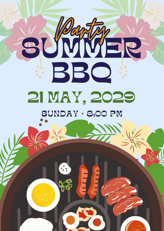 Free and customizable summer bbq templates