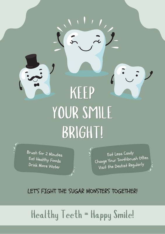 Free printable editable dental poster templates | Canva